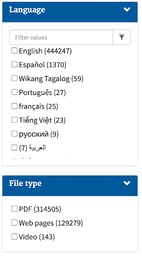 Less is more: improving the public’s web search experience with filters
